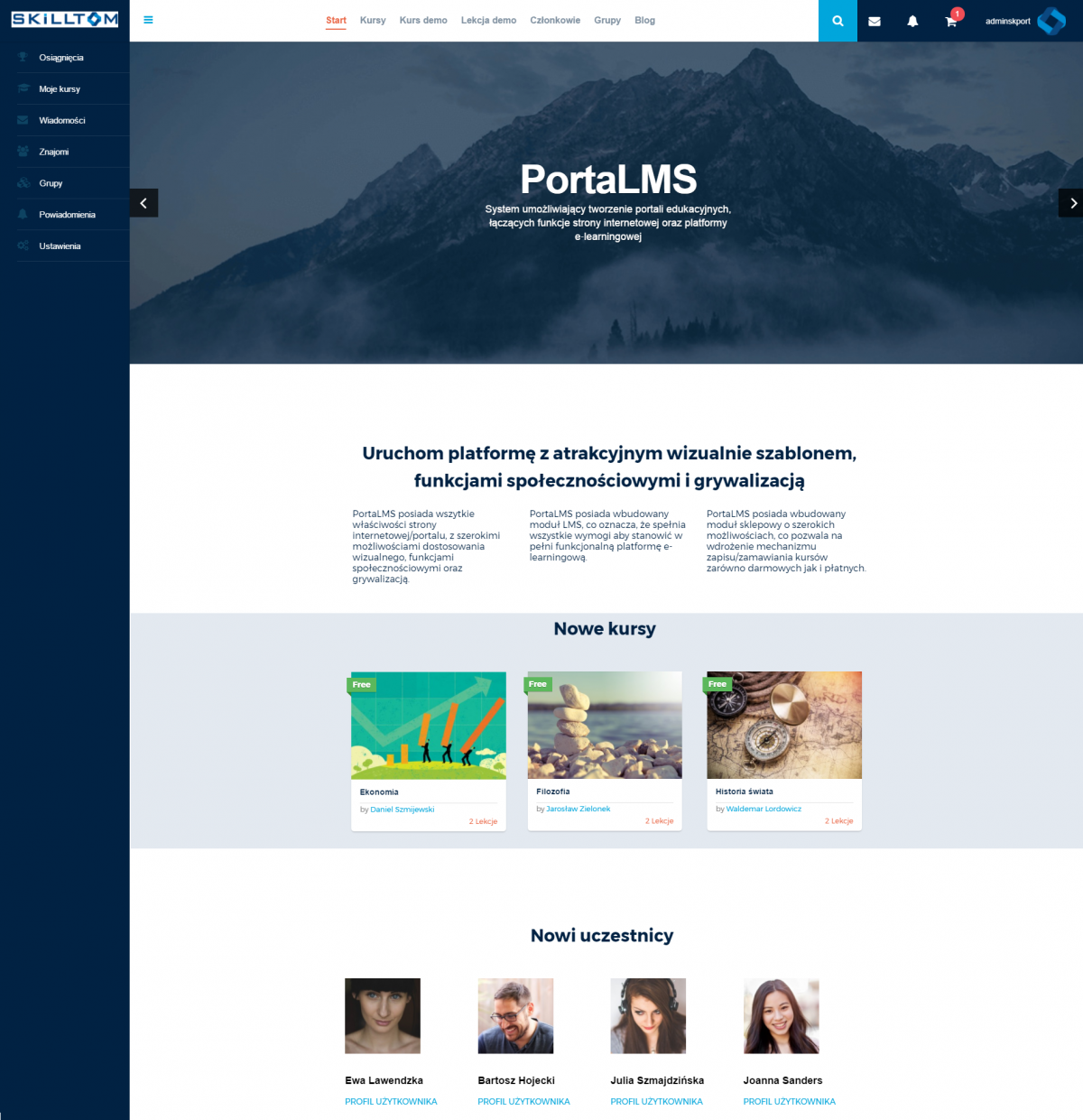 Platforma e-learning PortaLMS z modułem ecommerce